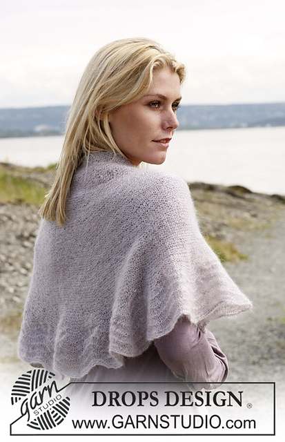 Ravelry: 108-54 Shawl in wavy pattern pattern by DROPS design