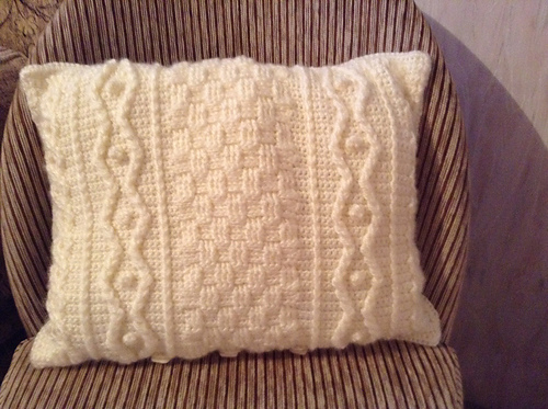 Ravelry: Basketweave Center Pillow pattern by Becky Stevens