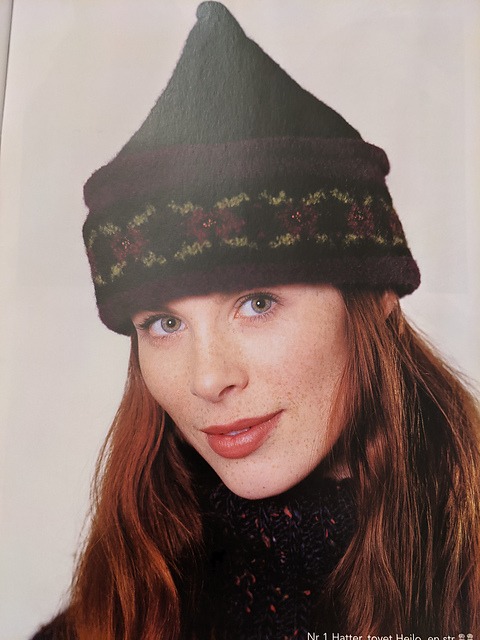 Ravelry: 13001 Felted Pointed Caps pattern by Dale Design