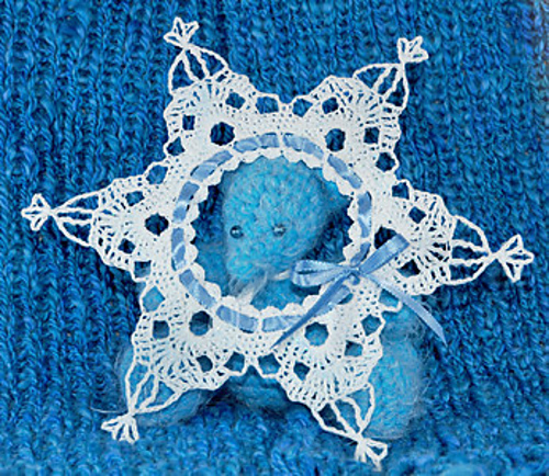 Ravelry: Pink Ribbon Snowflake Photo Frame pattern by Deborah Atkinson