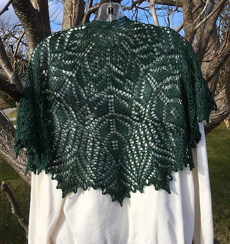 Ravelry: MKAL For the Trees Lace Shawl pattern by Anna Victoria