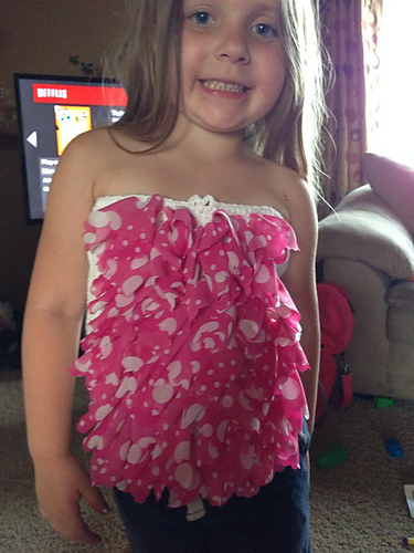 Ravelry: Ruffled Corset Halter pattern by Jennifer Prekopa