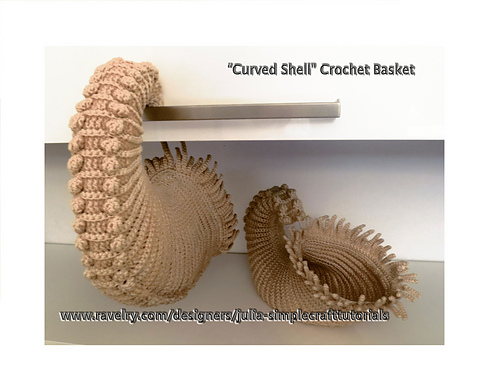Ravelry: Curved Shell Basket pattern by Julia SimpleCraftTutorials
