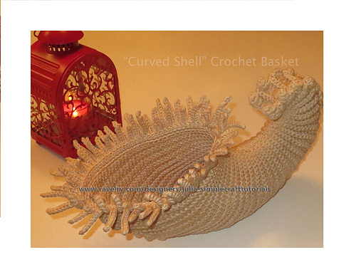 Ravelry: Curved Shell Basket pattern by Julia SimpleCraftTutorials