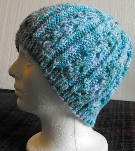 Ravelry: Lacy Waterfall Hat and Cowl pattern by Kae Elliott