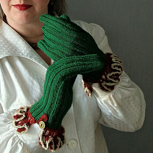 Ravelry: Frilly-wristed Gloves pattern by Patons & Baldwins