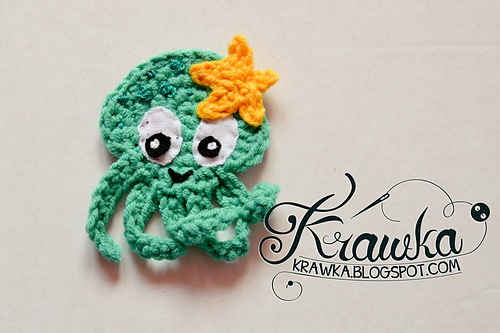 Ravelry: Cute Octopus Applique pattern by Kamila Krawka Krawczyk