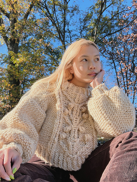 Ravelry: Enoki Sweater pattern by Kara Eng