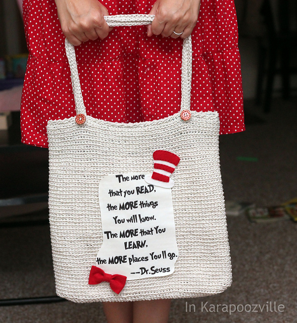 Ravelry: Library/Book tote pattern by Karapooz Crochet