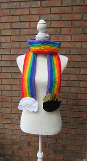 Ravelry: The Lucky Rainbow Scarf pattern by Karen Lucas