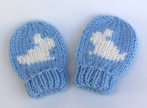 Ravelry: Bunny Baby Mittens pattern by Karen Jayne