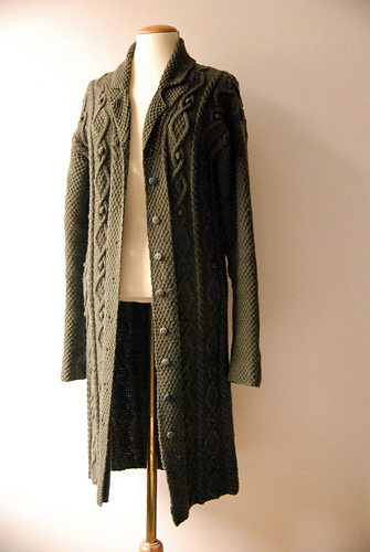 Ravelry: Moss Stitch & Cable Coat pattern by Debbie Bliss