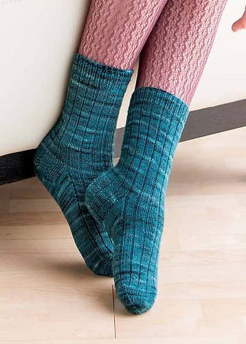 Ravelry: Basic Ribbed Sock (Book Version) pattern by Kate Atherley