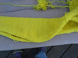 Ravelry: katesh12's Shawn's Knitted Police Tape Scarf