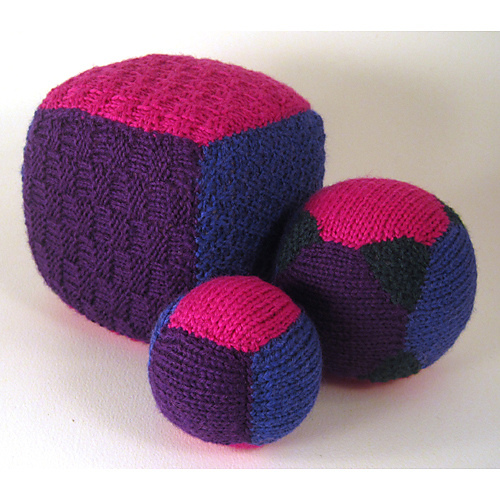 Ravelry: Knitted balls and cubes pattern by Kath Dalmeny