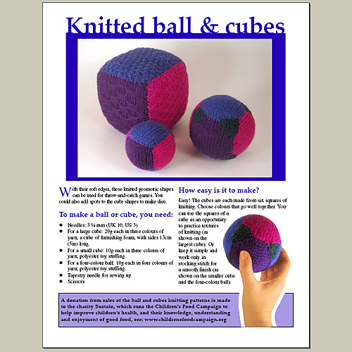 Ravelry: Knitted balls and cubes pattern by Kath Dalmeny