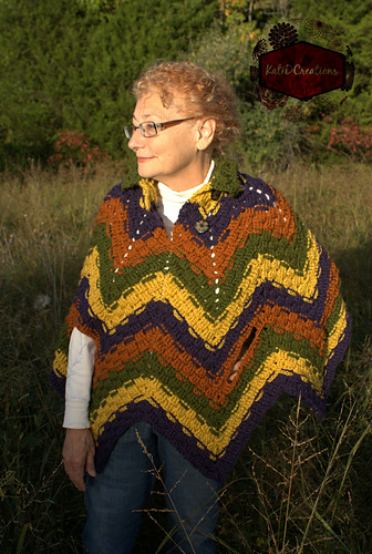 Ravelry: Peaks of Fall Poncho pattern by Kati Donahue