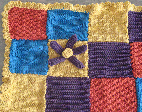 Ravelry: Textured Blocks Baby Blanket pattern by Stephany Lein
