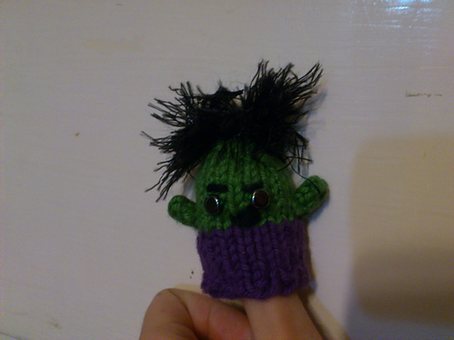 Ravelry: The Incredible Hulk Finger Puppet pattern by Katherine D