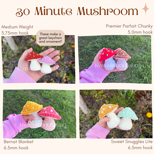Ravelry: 30 Minute No-Sew Mushroom pattern by kawaiicuddlebug