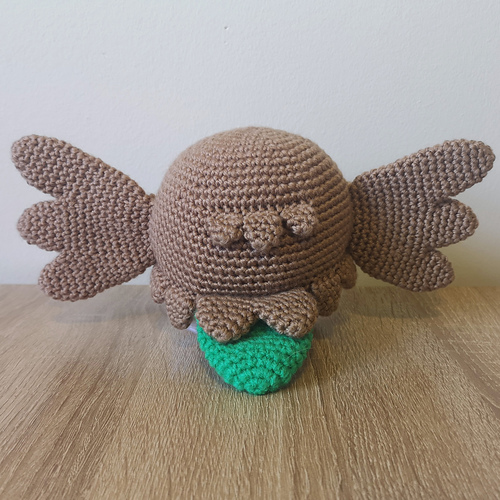 Ravelry: Pokemon Rowlet pattern by Kayla Shea.