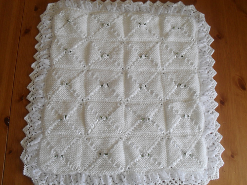 Ravelry: double layer pram blanket pattern by karen nellsbabyknits