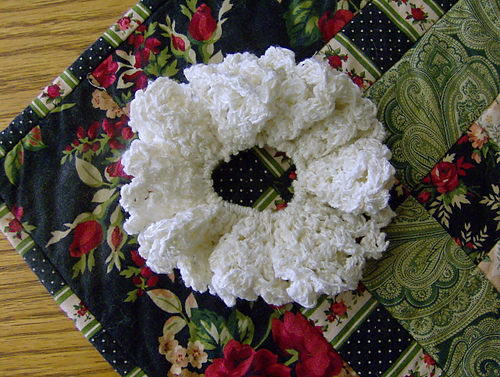 Ravelry: Ruffled Thread Scrunchie pattern by Priscilla Hewitt