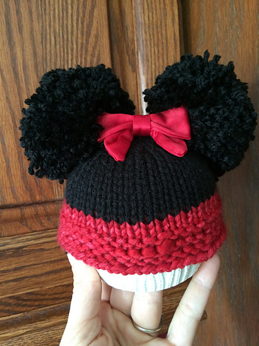 Ravelry: Minnie the Famous Mouse Preemie Hat pattern by Glenna Muse