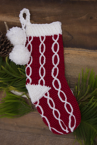 Ravelry: Coppola Candy Cane Stocking pattern by Briana K Designs