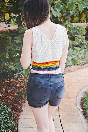 Ravelry: Rainbow Crochet Top pattern by Briana K Designs