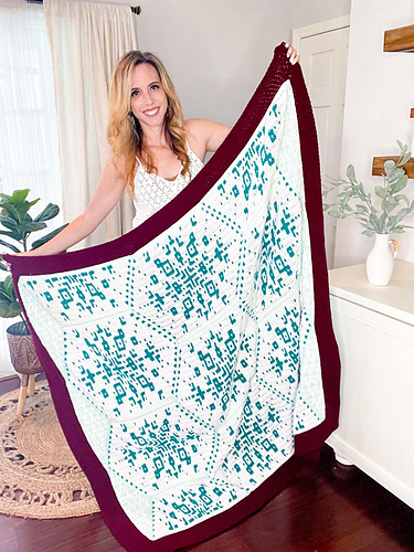 Ravelry: Snowflake Hexagon Mosaic Blanket pattern by Briana K Designs