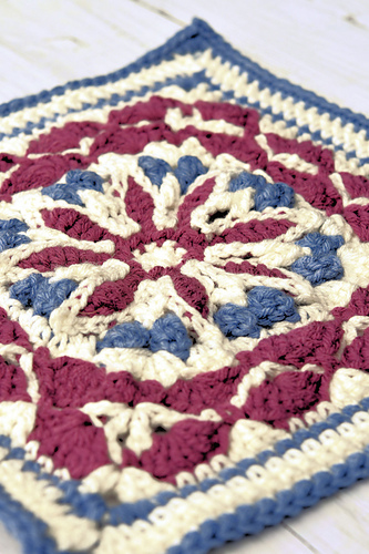Ravelry: Blueberry Pie 12" Granny Square pattern by Kim Guzman