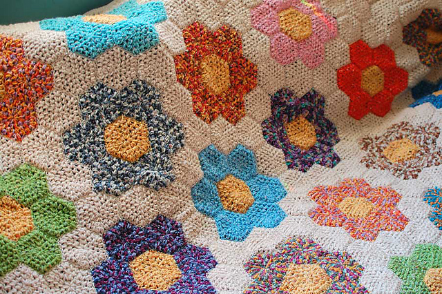 Ravelry: Grandmother's Flower Garden Afghan pattern by Mary Jo Sandell