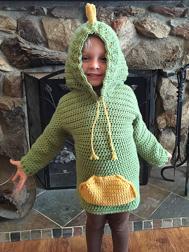 Ravelry: Dino/ Dinosaur Hooded Sweater with Spikes pattern by Katerina ...