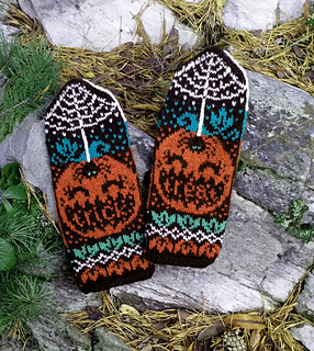 Ravelry: Spooky Friends Mittens pattern by Elena Maltseva