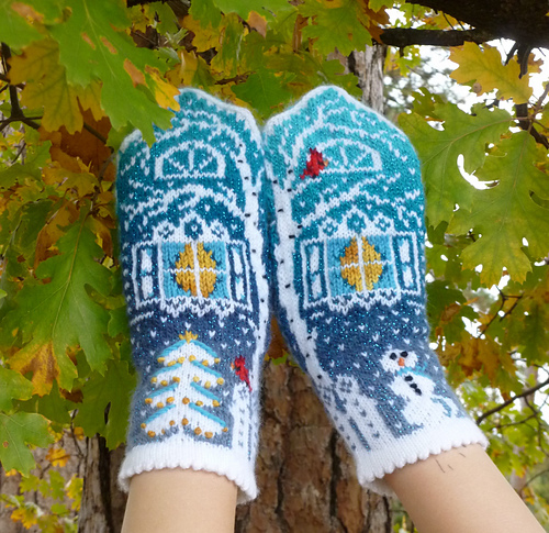 Ravelry: Christmas Eve Mittens pattern by Elena Maltseva