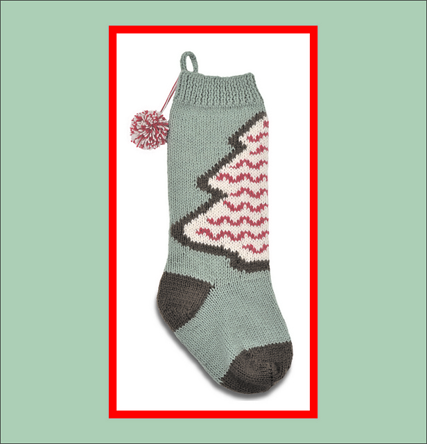 Ravelry: The Gingerbread Tree Christmas Stocking pattern by Robin Denney