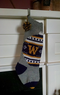 Ravelry: Purple and Gold Ornament Christmas Stocking pattern by Robin ...
