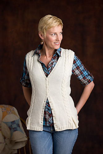 Ravelry: Rope and Nettles Vest pattern by Angela Hahn