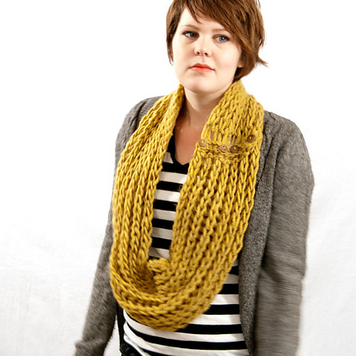 Ravelry: Brioche Stitch Infinity Scarf pattern by Megan Nodecker