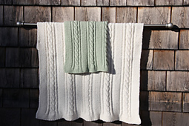 Ravelry: Finn's Cable Baby Blanket pattern by POLLYMACC DESIGNS