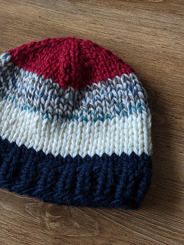 Ravelry: Scrappy Colourblock Hat pattern by Cassandra Steele