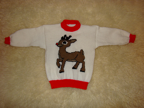 Ravelry: Christmas Rudolph Reindeer Jumper pattern by Blonde Moments