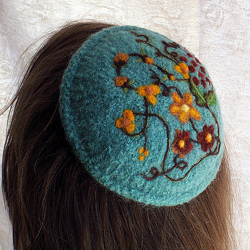 Ravelry: Needle Felted Kippah pattern by Sharon Coleman