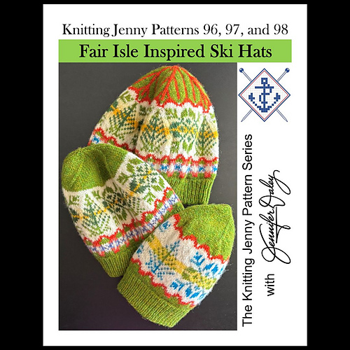 Ravelry: Knitting Jenny 96, 97, and 98: Fair Isle Ski Hats pattern by ...