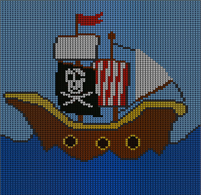 Ravelry: pirate ship jumper knitting pattern pattern by irene court