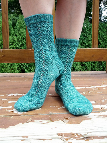 Ravelry: Creeping Kudzu Socks pattern by KnittyMelissa