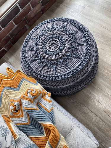 Ravelry: Floor pouf cover pattern by Lisova Oksana
