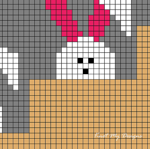 Ravelry: C2C Peek A Boo Rabbits Graph pattern by Apeksha Prasad