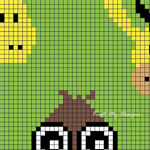 Ravelry: C2C Peeking Animals Blanket Graph pattern by Apeksha Prasad